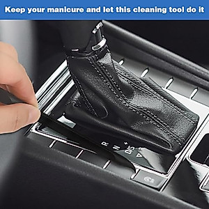 9Pcs Plastic Scraper Tool, Mabor Multi-Purpose Scraper for Tight Spaces Black Non-Scratch Kitchen Scraper Cleaning Pen for Labels Oil Stains Food Paint Remove Stickers