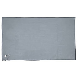 01 02 015 Soft Towel, Slender Soft Practical Cleaning Club Towel with Hook for Wipe Your Hands and Sweat for Women for Wipe Clubs for Men(Grey)