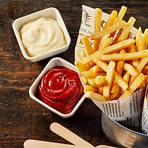 50 Pieces Ceramic Dipping Bowl Set, 1.5 oz White Soy Sauce Dish for Sauces Condiments Sushi Vinegar BBQ Party Dinner Serving Bowls Set, Oven Safe