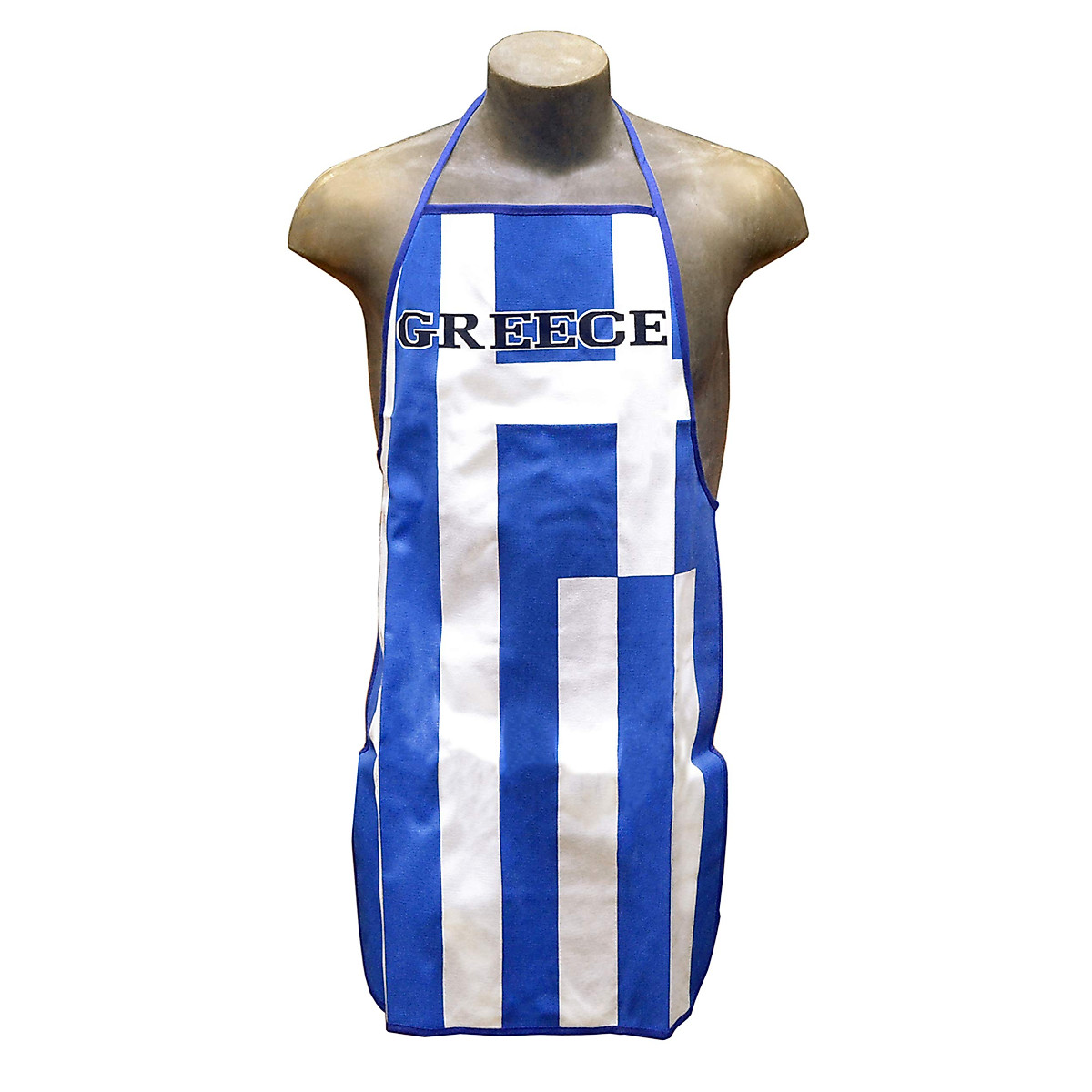 Greece Flag Kitchen & BBQ Set w/ Apron, Oven-mitt & Pot-holder Greek