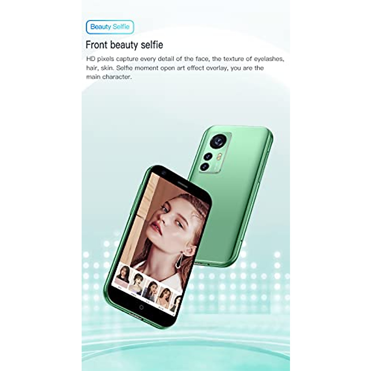 Mini Smartphone Unlocked 1GB RAM 8GB ROM Small Cell Phones, 2.5'' Touch Screen Quad Core Android Tiny Phone/3G/WiFi/Dual SIM/HD Camera/Google Play Mobile Phone (Blue)