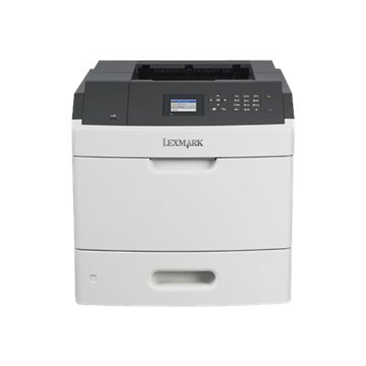 Lexmark MS810N Laser Printer - Monochrome - 1200 x 1200 dpi Print - Plain Paper Print - Desktop - 55 ppm Mono Print - 650 sheets Input - LCD - Gigabit Ethernet - USB - 40G0100
