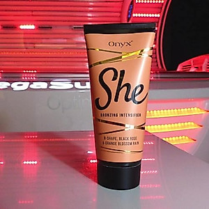 Onyx She Tanning Lotion for Tanning Beds - Indoor Tanning Bed Lotion with Bronzer & Accelerator, Moisturizing & Conditioning Lotion for Women, Soothing, Bronzing Intensifier for Fair Skin