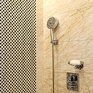 BOPai Elegant Suction Soap Dish for Shower, Powerful Vacuum Suction Cup Soap Holder, Bathroom Kitchen…