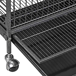 37-Inch Ferret Guinea Pigs Chinchilla Cage Indoor Habitats Animal Hutch with Rolling Stand, Shelves, Ramps and Tray