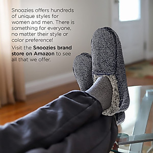 Snoozies Mens Slippers - Non-Skid Slippers for Men - Light Weight Plaid - Blue - X-Large