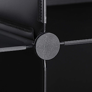 ZenStyle Closet Organizers and Storage 9 Cube Shelves Plastic Stackable Multifunctional DIY Modular Closet Cabinet for Bedroom Living Room Office, Black