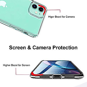 Unov Case Compatible with iPhone 11 Clear with Design Slim Protective Soft TPU Bumper Embossed Floral Pattern 6.1 Inch (Flower Bouquet)