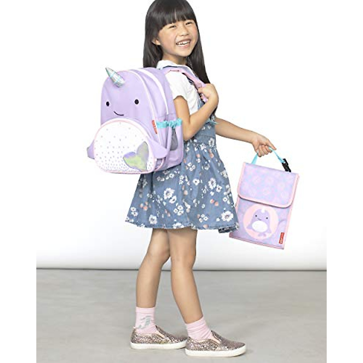 Skip Hop Toddler Lunch Box, Zoo Lunch Bag, Narwhal