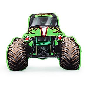 Jay Franco Monster Jam Grave Digger Nogginz Set - 40 x 50 Inch Lightweight Travel Throw Blanket & Pillow - Kids Super Soft 2 Piece Bedding Set