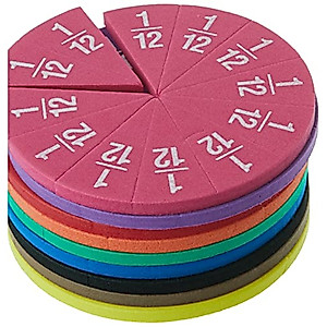 Teacher Created Resources Foam Fraction Circles (20611),Multi
