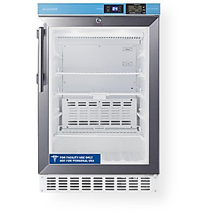 Accucold ACR46GL 20" Wide Pharmacy All-Refrigerator; LED Lighting; Built-in Capable; Double Pane Tempered Glass Door; Digital Thermostat; Temperature Memory Function; Frost-free Operation