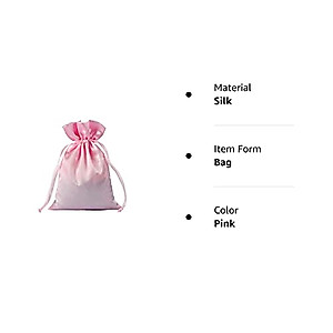 AKLVBL 30 Pack 5 x 7 Inches Pink Satin Gift Bags, Jewelry Bags, Drawstring Pouch, Wedding Favor Bags, Baby Shower Bags, silk bags