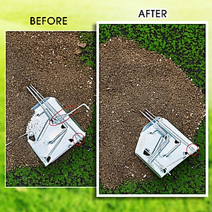 Qualirey 4 Pack Mole Trap Gopher Trap Ground Galvanized and Oil Hardened Steel Animal Trap Reusable Gopher Trap Vole Traps for Outdoor Lawn Garden Yard Farm (Silver)