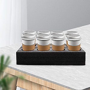 Foam Cup Holder Multi 8-Holes Take Out Cup Holder Tray Coffee Beverage Packing Delivery Tool for Camping Restaurant Refrigerator Home Decor Cup Fixing Holder