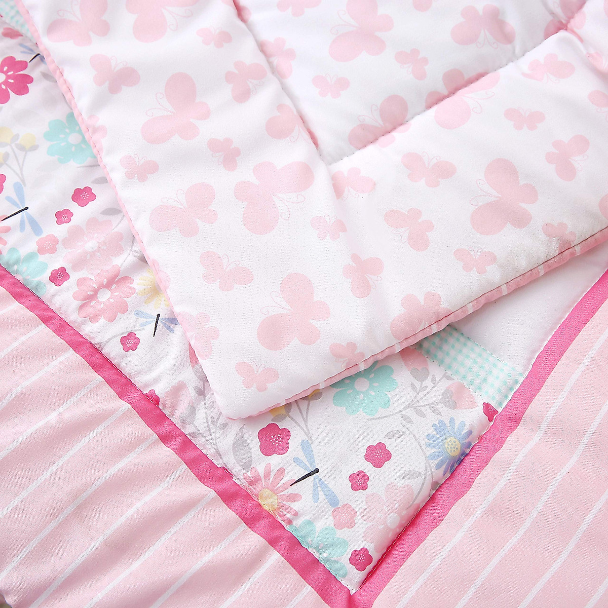 Baby Spark Belle The Elephant 3pc Soft Cotton Crib Bedding Set