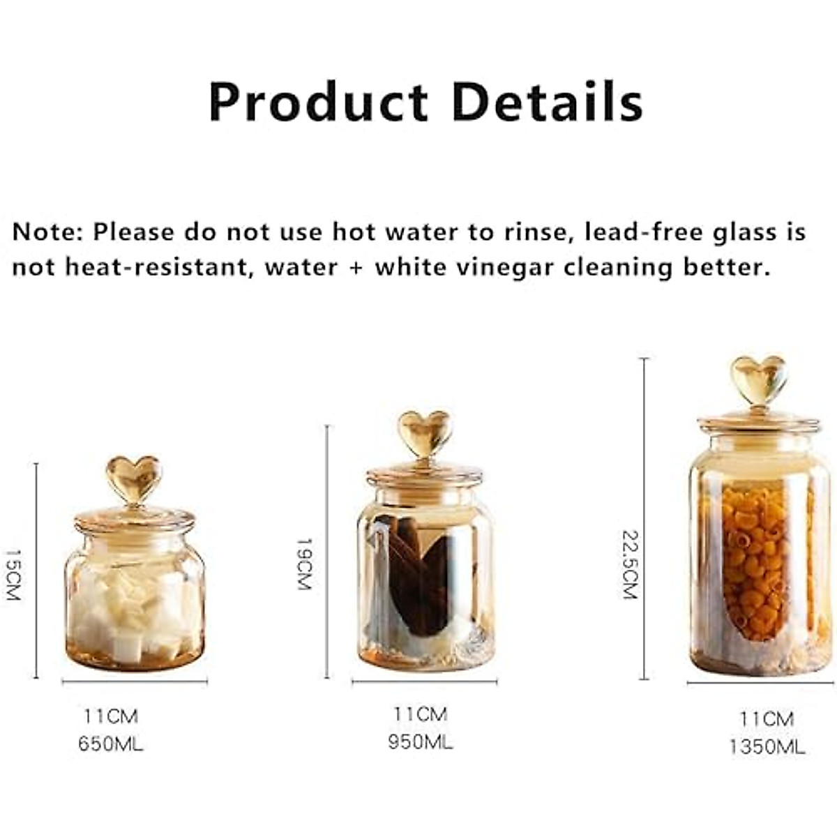 Glass Storage Jars - Clear Glass Candy Jar, Love Food Storage Pot For Cookies Snacks Dried Fruits And Nuts -grid-11 * 11 * 22.5cm (Color : Grid)