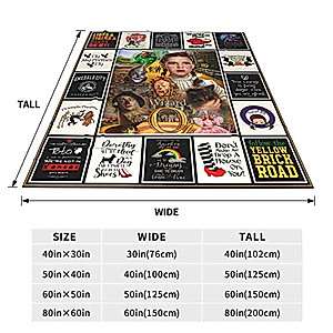 Cartoon of oz Throw Blanket 50"X40" Ultra-Soft Anti-Pilling Flannel for Living,Couch,Chair,Sofa,Room Or Bed to Be Gift