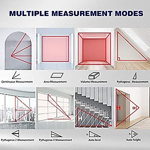 MiLESEEY R2B 200ft Laser Measure Tool with Built-in Wheel for Curved Measure, Digital Measuring Tape with Angle Sensor, Pythagorean, Point to Point, Area and Volume Measure