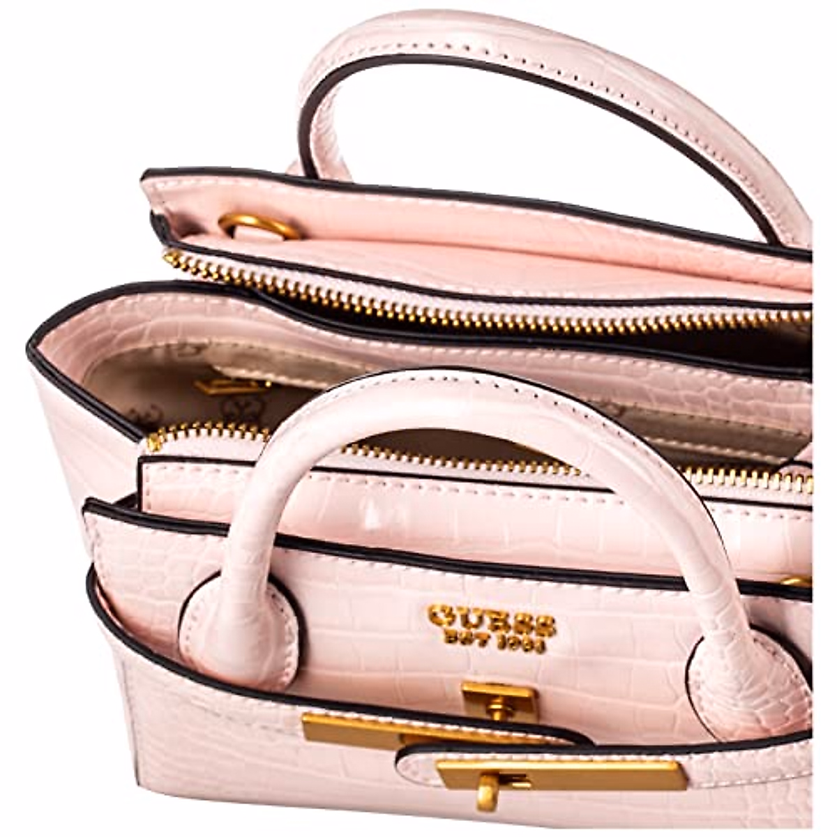 GUESS Enisa Mini Satchel, Powder Pink