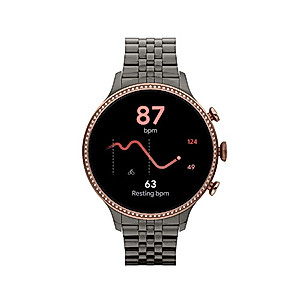 Fossil Women's Gen 6 42mm Stainless Steel Touchscreen Smart Watch, Color: Rose Gold, Gunmetal (Model: FTW6078V)