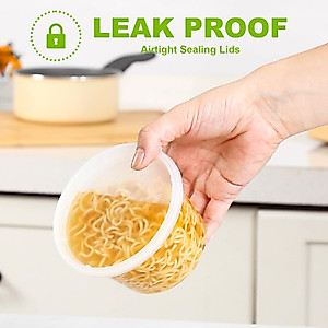 AOZITA 32 Sets 16 oz Plastic Deli Food Containers With Lids, Airtight Food Storage Containers, Freezer/Dishwasher/Microwave Safe, Soup Containers For Takeout Meal Prep Storage