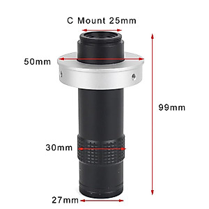 48MP 4K 1080P HDMI USB Industrial Video Digital Microscope Camera 130X Zoom C Mount Lens Cantilever Stand for Repair Soldering