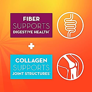 Metamucil Daily Fiber + Collagen, Psyllium Husk Powder, Plant Based, Sugar-Free with Stevia, 3-in-1 Fiber for Digestive Health, Orange Flavored, 90 Doses (29.8 OZ Fiber Powder)