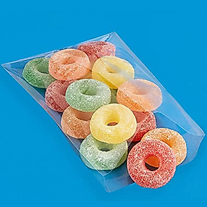 Zcintert Clear Cello Cellophane Treat Bags, 100 Pcs - 5.9" x 7.8"(2mils), Plastic Gift Bags for Candy, Party Favor, Cookies, Candies Packaging, with 4” Twist Ties