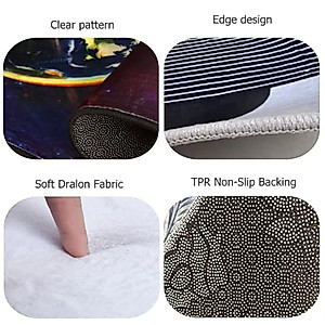 FUYEUN Plaid Christmas Area Rug, Snowflake Rug, Xmas New Year Gift Door Mat for Bedroom Living Room Kitchen, Merry Christmas Indoor Floor Mats for Holiday Festive Decoration,63" X 31"