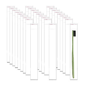 EachDusto Long Self Adhesive Cellophane Bags 1x8 Clear Self Stick Cello Baggies 100pcs Skinny OPP Poly Glassine Bags 2mil for Toothbrush Pencil Necklace Candy Crafts Coffee Spoon Lip Brush Straw