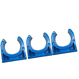1/2inch PVC U Shaped Pipe Fitting Clamps Clips Water Tube Holder for Water Supply Blue 50pcs (20mm blue)