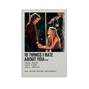 YTSLJ 90 S Aesthetic for Room Poster 10 Things I Hate About You Canvas Art Poster and Wall Art Picture Print Modern Family Bedroom Decor Posters 16x24inch(40x60cm)
