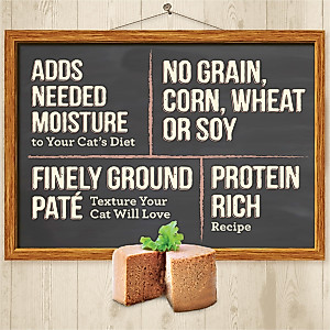 Merrick Purrfect Bistro Grain Free Premium Soft Canned Pate Adult Wet Cat Food, High Protein Chicken Recipe - (Pack of 24) 5.5 oz. Cans