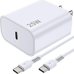 iPad Pro Charger Cord 25W USB-C Fast Charger Type C Charger Block USBC Wall Charger for Apple iPad Air 4/5th, iPad Pro 12.9/11 inch, New iPad Mini 6 Charger with 6FT USB-C to USB-C Charging Cable
