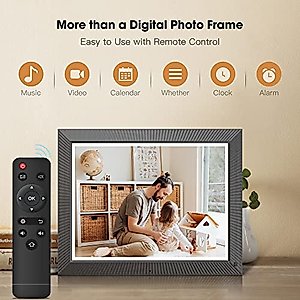 16.2-Inch Large Digital Picture Frame, Nethgrow WiFi Digital Photo Frame Touch Screen with 32GB Storage, Auto-Rotate, Motion Sensor, Share Photos and Videos via App Email, Wall Mountable