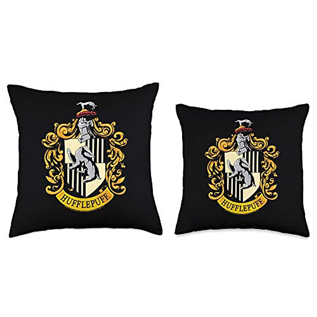 Harry Potter Hufflepuff House Crest Throw Pillow, 16x16, Multicolor