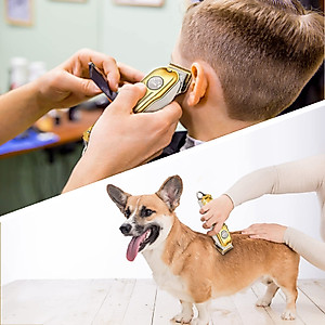 CIICII Hair Clippers for Men Professional, Cordless Barber Clippers for Hair Cutting (12Pcs Rechargeable USB Adjustable LCD Display Hair Beard Grooming Trimming Haircut Kit) for DIY Home Barber Salon