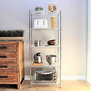 Apollo Hardware Chrome 5-Shelf Wire Shelving 24"x14"x60" (Chrome)