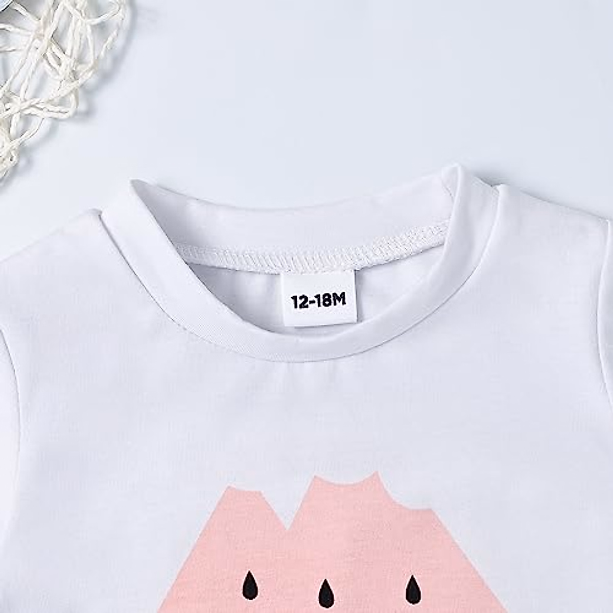 FOCUTEBB 2 Years Old Girl Clothes Toddler Girls Summer Outfits Summer Short Set Infant Toddler Girls Outfit T-shirt + Linen Shorts with Belt Cute Summer Clothes Set Watermelon Pink 2-3T