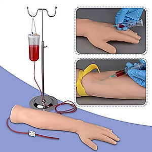 Medarchitect IV Injection & Phlebotomy Arm Practice kit with Intravenous Infusion, Blood Draw, Venipuncture Techniques Training Model for NP/PA/RN Medical Students Educational Teaching