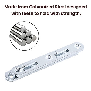 Antrader Wood Bed Rail Connecting Fittings, 5 Inch Zinc Round Bed Hook, Set of 4