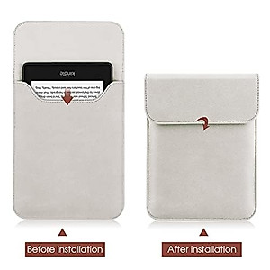 LIUDENWIN Sleeve Case for 6.8" E-Reader Compatible Paperwhite 11th 2021/Paperwhite Signature Edition 2021 Sleeve Bag Pouch Case Cover for 6-6.8'' Kobo/Tolino/Pocketbook 6-inch ebook Reader,Silver
