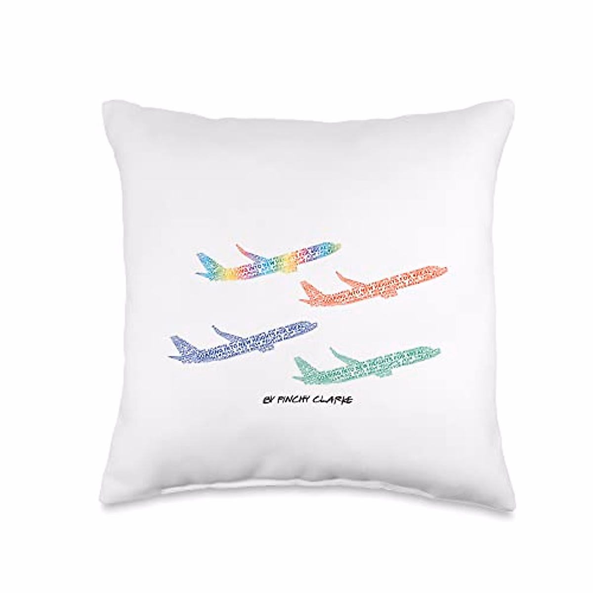 Pinchy Clarke - Apparel - Clothing Soaring Into New Heights Throw Pillow, 16x16, Multicolor