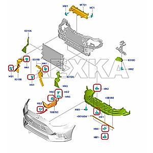 Rexka 10 Sets T30 Engine Splash Shield Guard Undertray Cover Screws Bolt Nut Clip Kit Compatible with Ford Focus Fusion Escape Explorer C-Max Transit Connect Lincoln MKC
