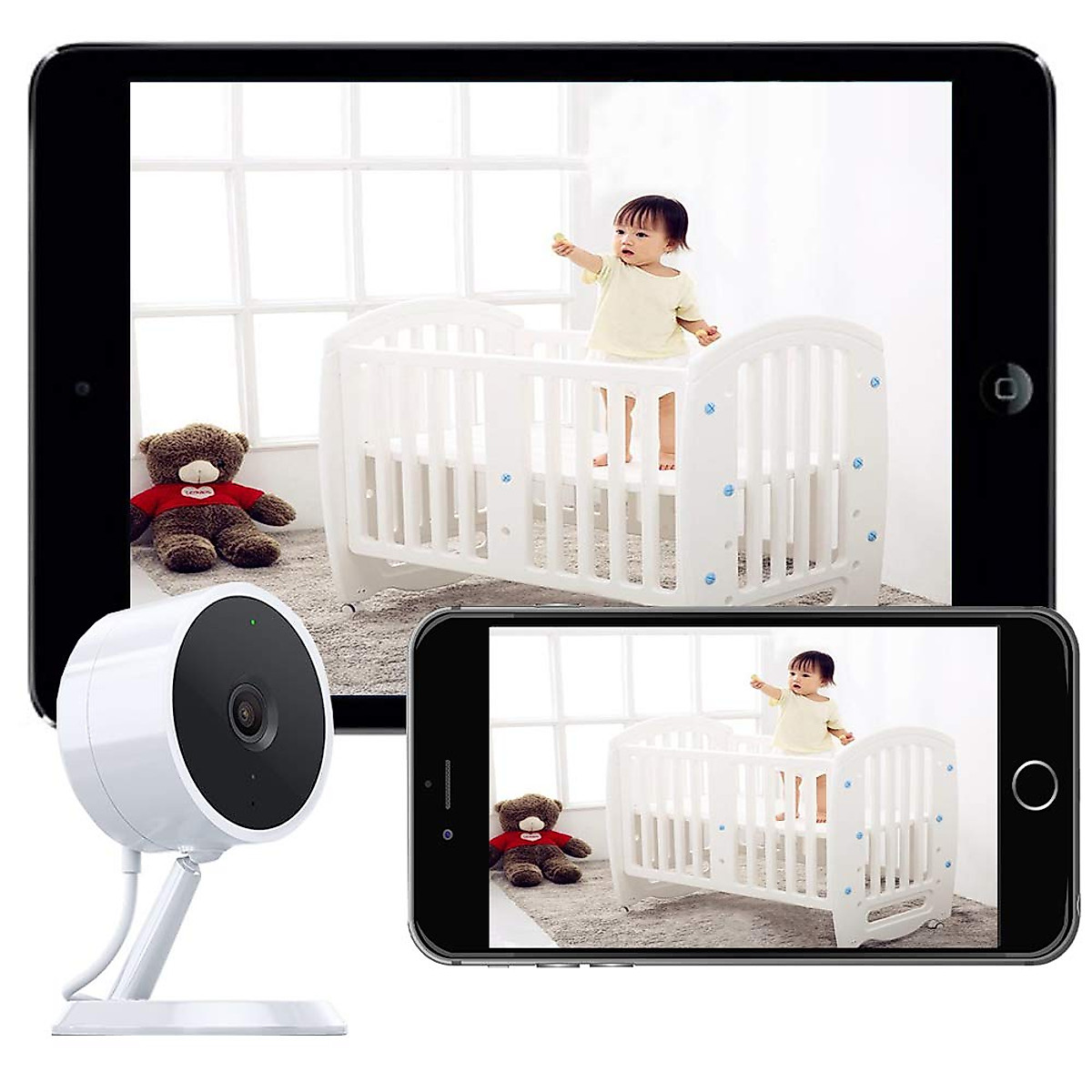 Smays 2-Pack 25 ft Extension Cable for WYZE Cam v4, WYZE Cam v3 and v3 Pro Camera, Long Flat Micro USB Cord, White