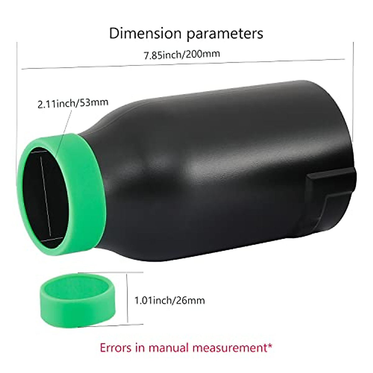 Karbay Stubby Car Drying Nozzle (8" Long) Compatible with Most EGO 530, 575, 580, 615, 650, 765 Leaf Blowers, Included Green Protective Silicone Band.