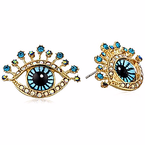 Betsey Johnson Eye Stud Earrings