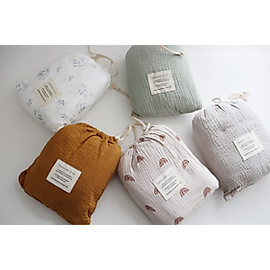 Marlowe & Co Cotton Muslin Crib Sheet, Fitted Crib Sheet for Baby Boy and Girl (Soft Gray)