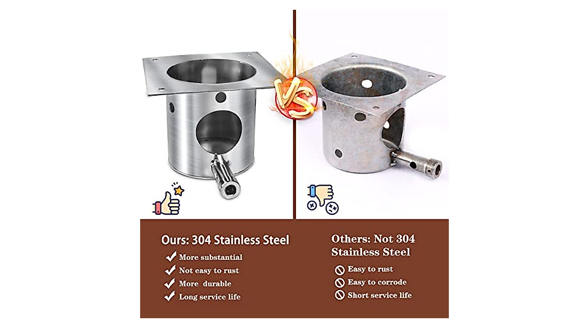 QuliMetal Durable Ignitor & Fire Burn Pot for Traeger